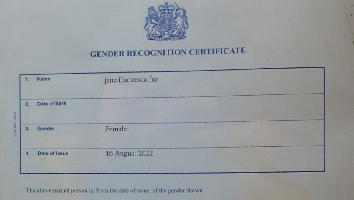 On the getting of a gender recognition certificate | by jane fae | Medium On the getting of a gender recognition certificate | by jane fae | Medium