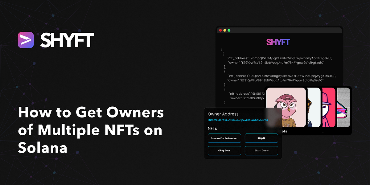 How to get NFT owners on Solana. Ownership information with respect to… | by Team Shyft | Shyft.to
