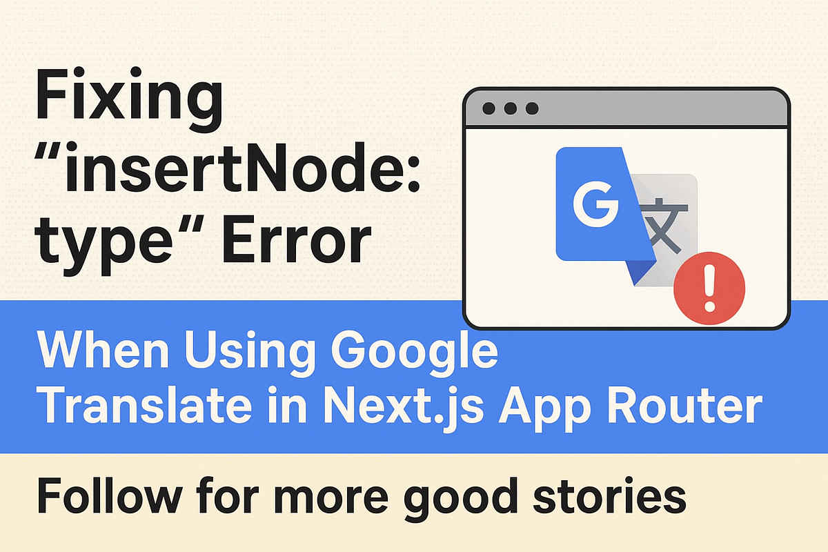 Fixing the “insertNode: type” Error When Using Google Translate in Next ...