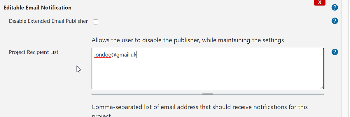 Include git changelog as the email body and build status and job name as the Subject using email ...