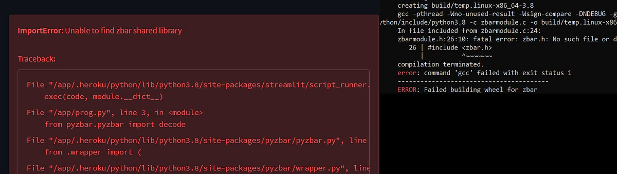 Deploy Python Application with pyzbar package to Heroku | by VishnuNadella | Medium