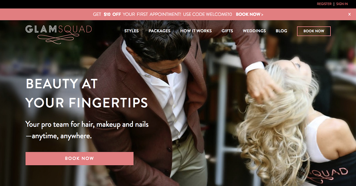 GLAMSQUAD. An on-demand, in-home beauty service in… | by 海外VCリサーチ | Medium