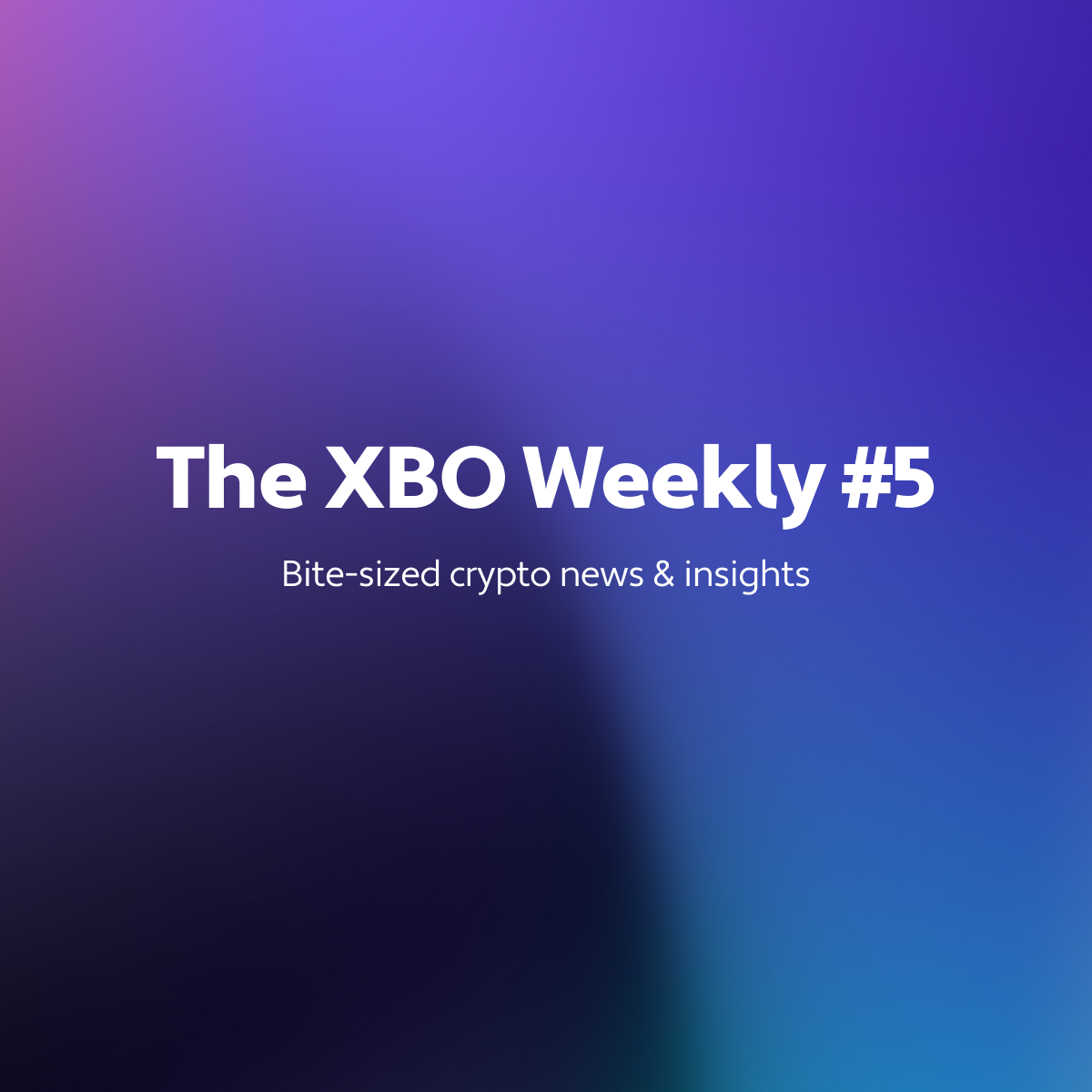 The XBO Weekly #5 — Crypto News. Crypto exhibits less correlation with ...