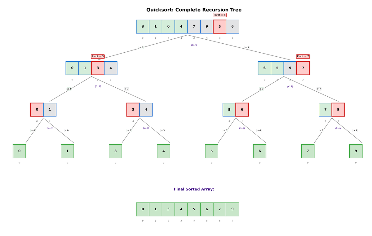 Quicksort. Branch prediction, cache-friendly… | by Lennart Paduch | Medium