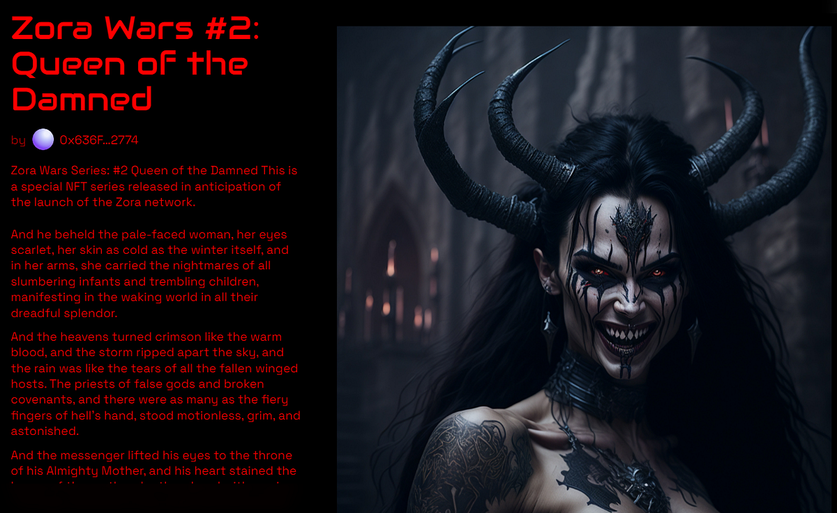 Zora Wars #2: Queen of the Damned | by Mikolaj Tomczak | Jul, 2023 | Medium