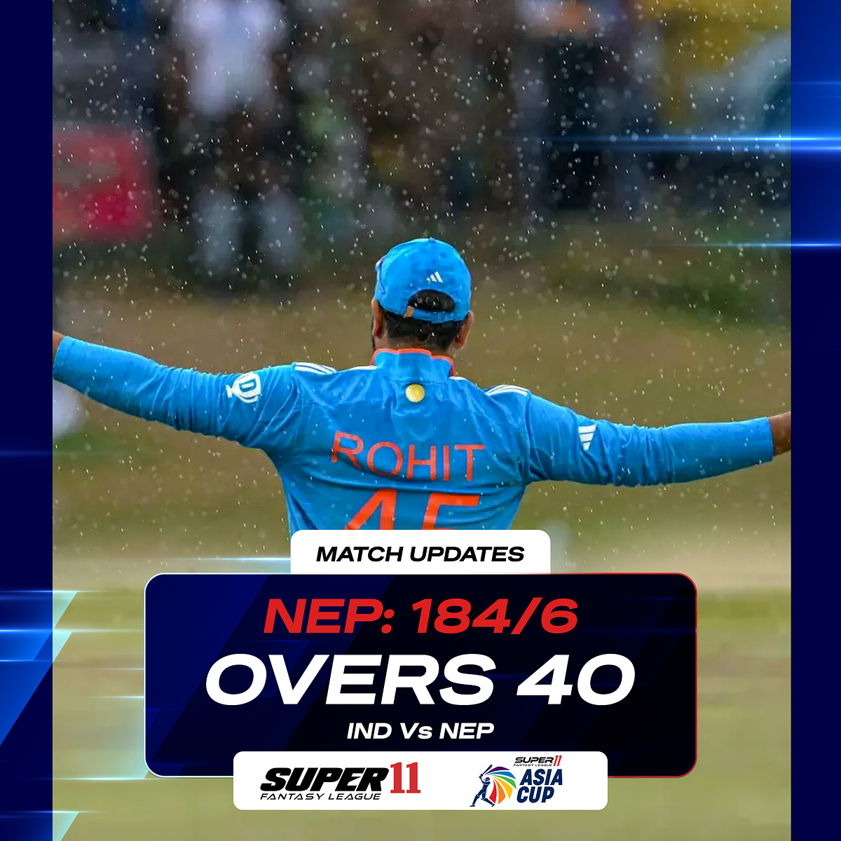 End of Over 40: Nepal pushing ahead with 184/6 on the scoreboard! 🇳🇵🏏 ...