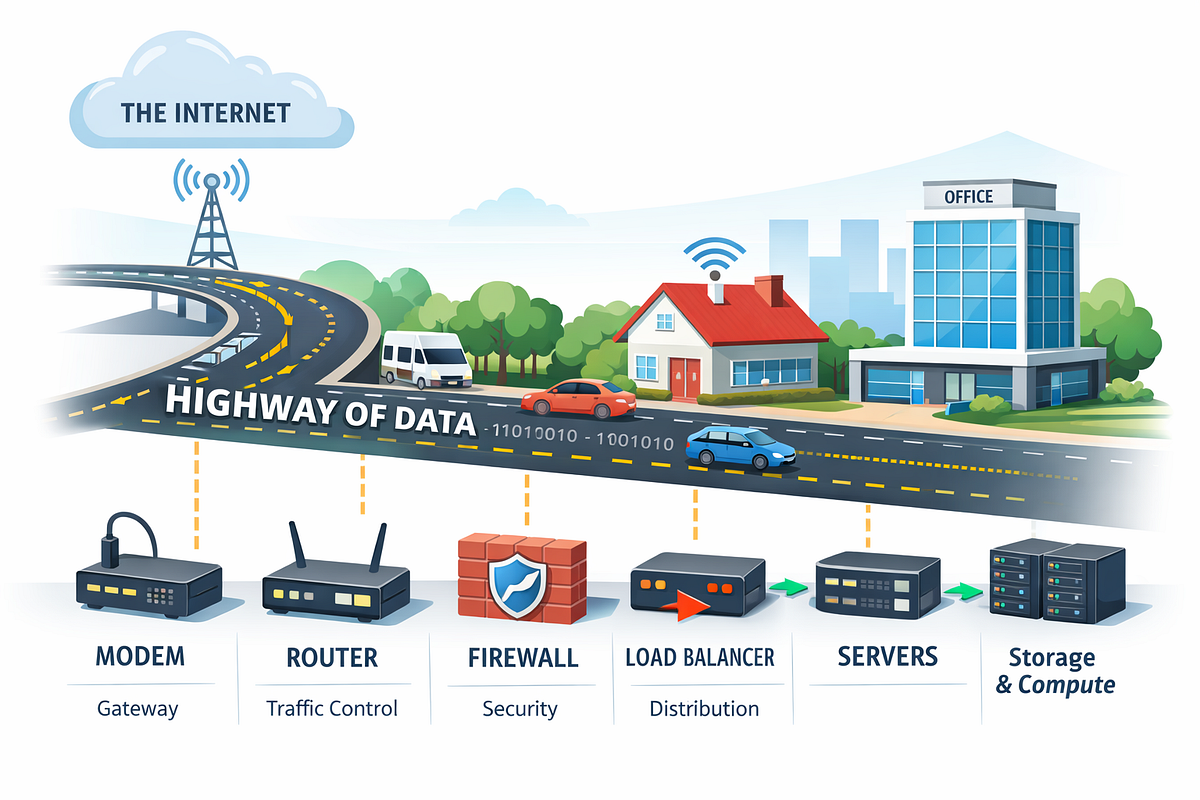 Understanding Network Devices. From Internet to Backend: How Modem ...