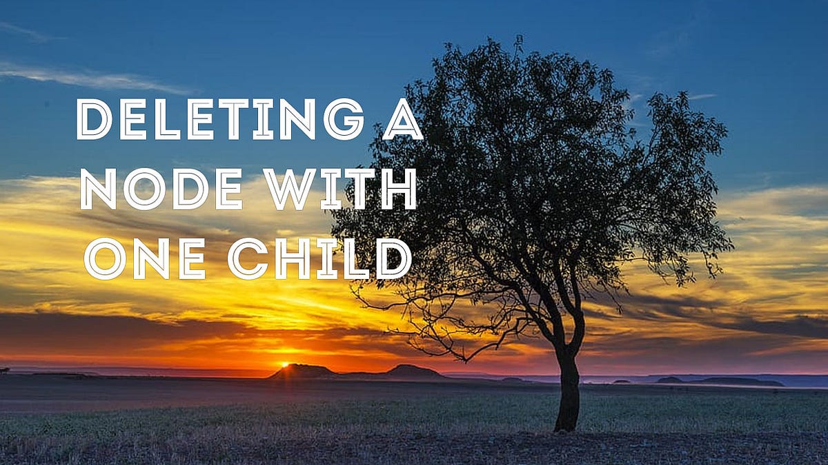 Deleting a Node With One Child From a Tree Visually Explained | by Dino ...