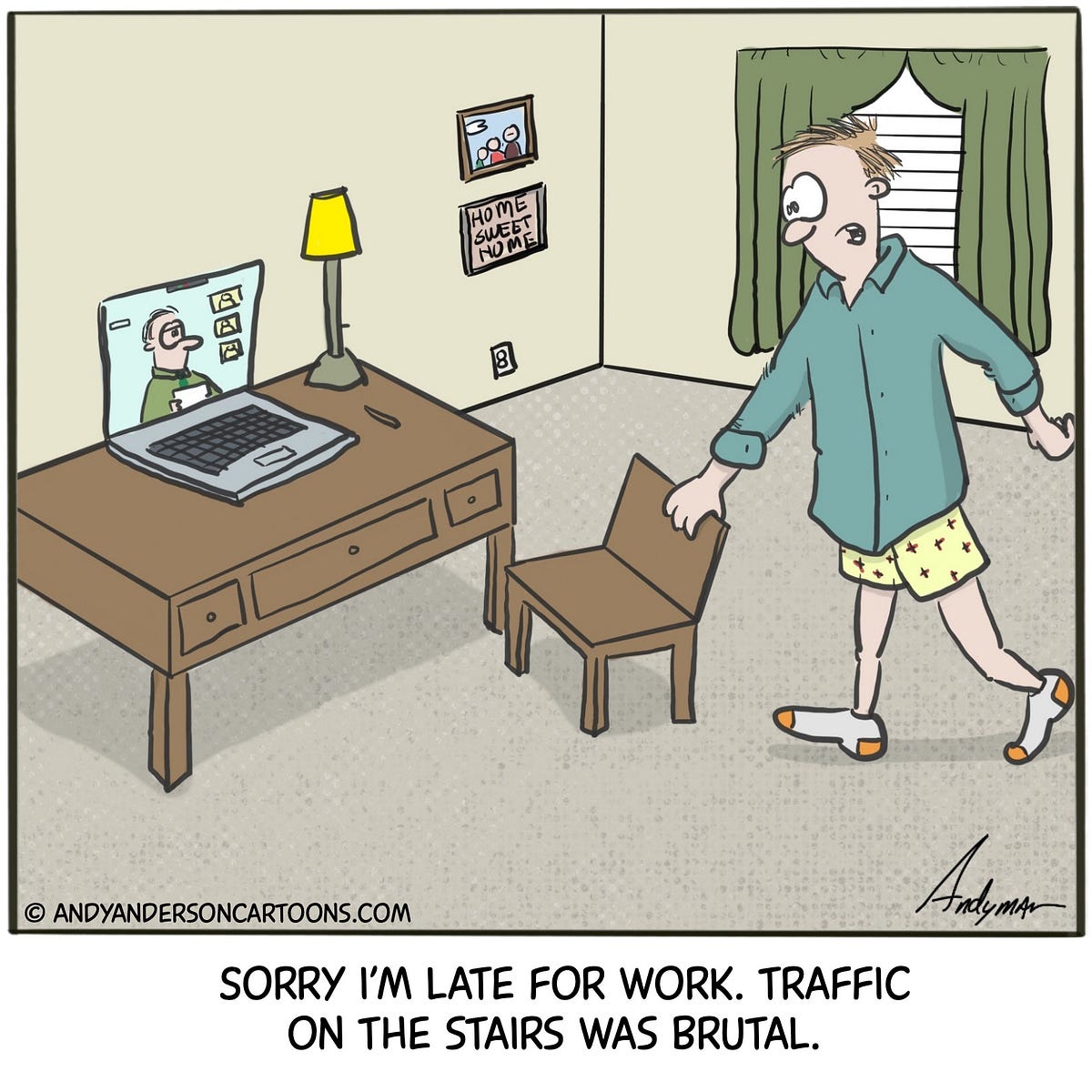 Cartoon about working from home by Andy Anderson | Andy Anderson Cartoons
