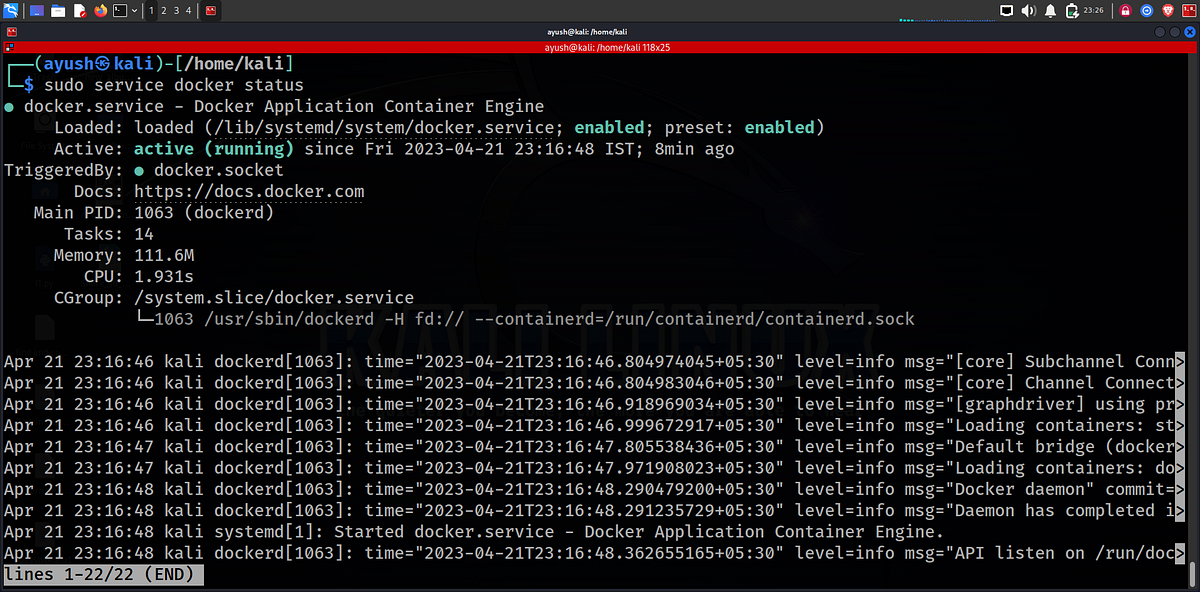 Installing Nginx in Docker. Our first Command for the docker… | by Ayush Joshi | Medium