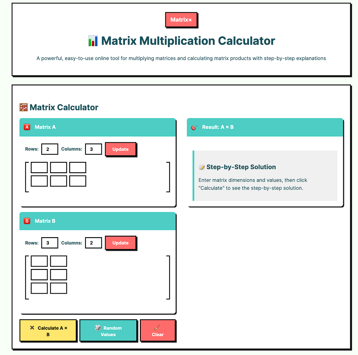Creating an Interactive Matrix Multiplication Calculator: My Development Journey | by Serp ...