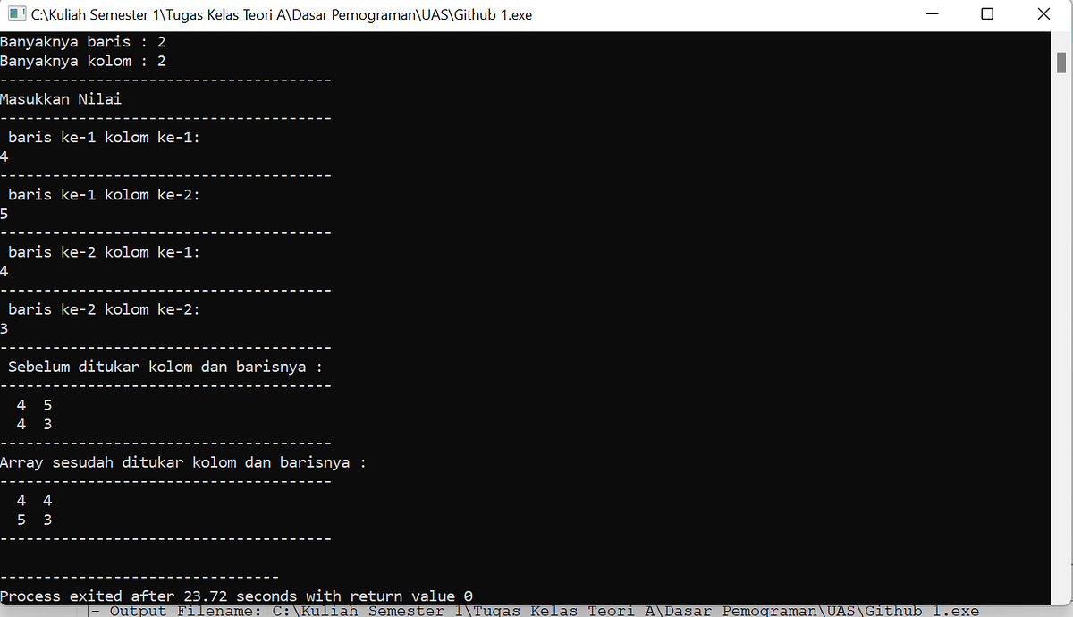 Program C++ (Baris dan Kolom menggunakan Array) | by Alwan Maulana Firdaus | Medium