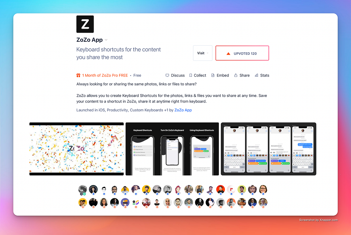 Tips for launching on ProductHunt | by AJ Picard | ZoZo App | Medium