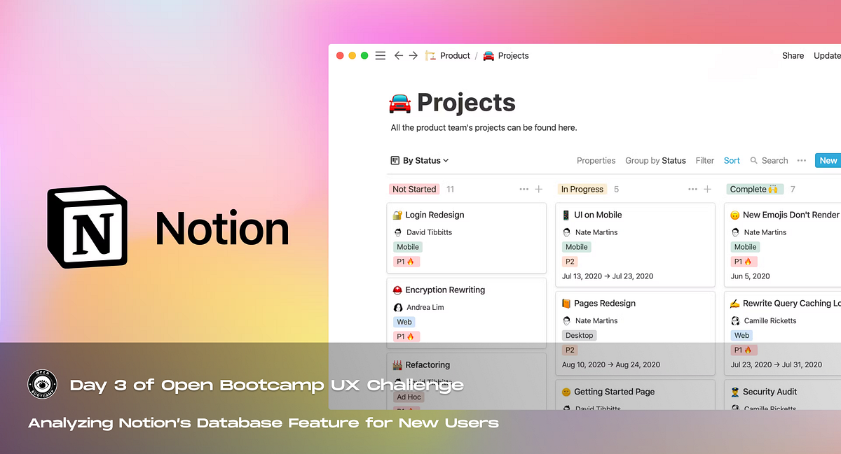 Analyzing Notion’s Database Feature for New Users (Day 3 of Open Bootcamp UX Challenge) | by ...
