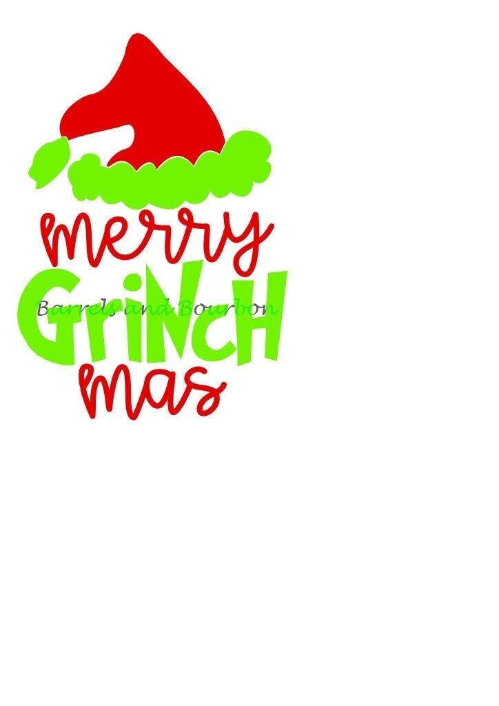 Merry Grinchmas / Christmas Grinch Face SVG Cut File — Festive Holiday ...