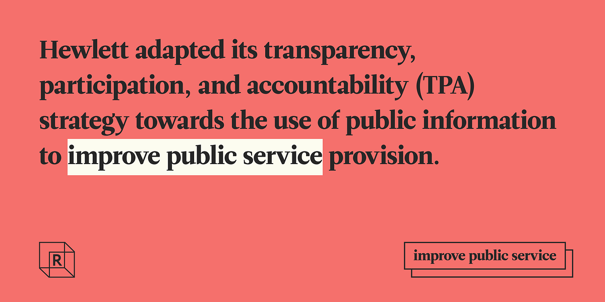 Using transparency, participation, and accountability to achieve the ...