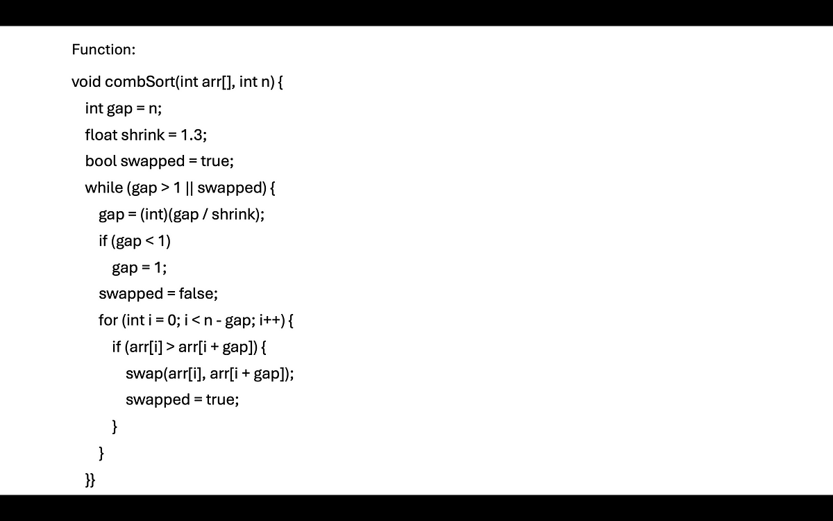 Unraveling The Comb Sort Algorithm A Simple Yet Effective Sorting Technique By Poralu Abhiram
