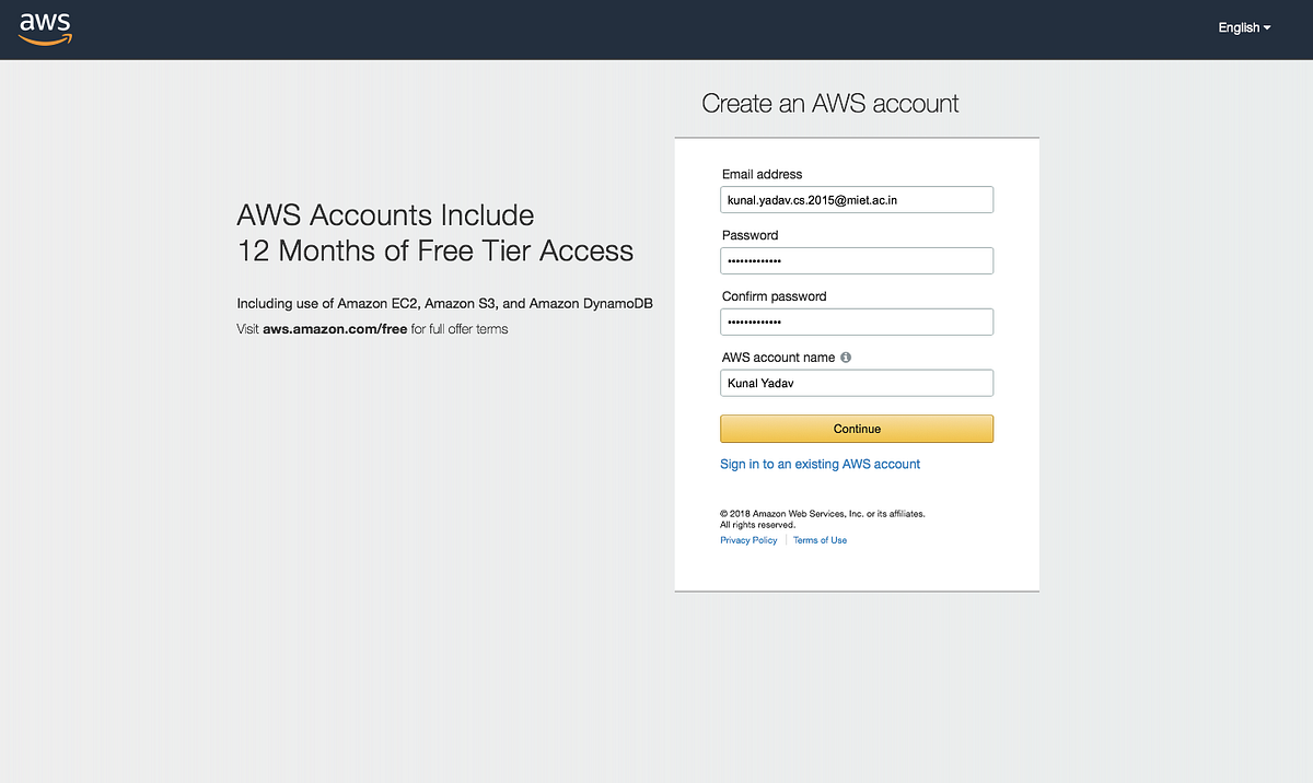 How to Create an AWS Account. Hello everyone, I hope you enjoyed my ...
