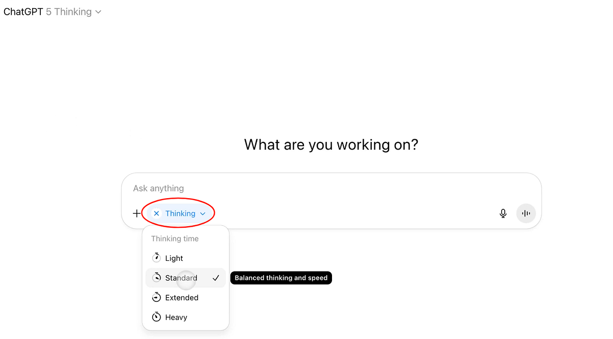 OpenAI Introduces Customizable Thinking Modes for GPT-5 on ChatGPT | by ...