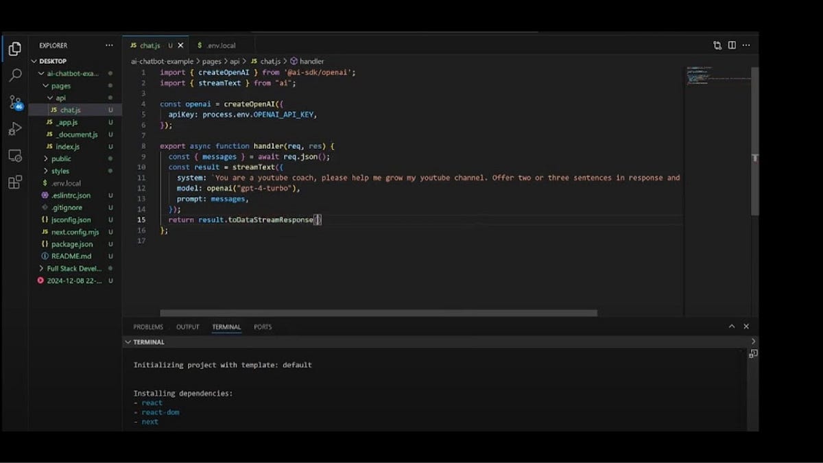 Make your own AI Chatbot Website with Next.js and OpenAI | by ...