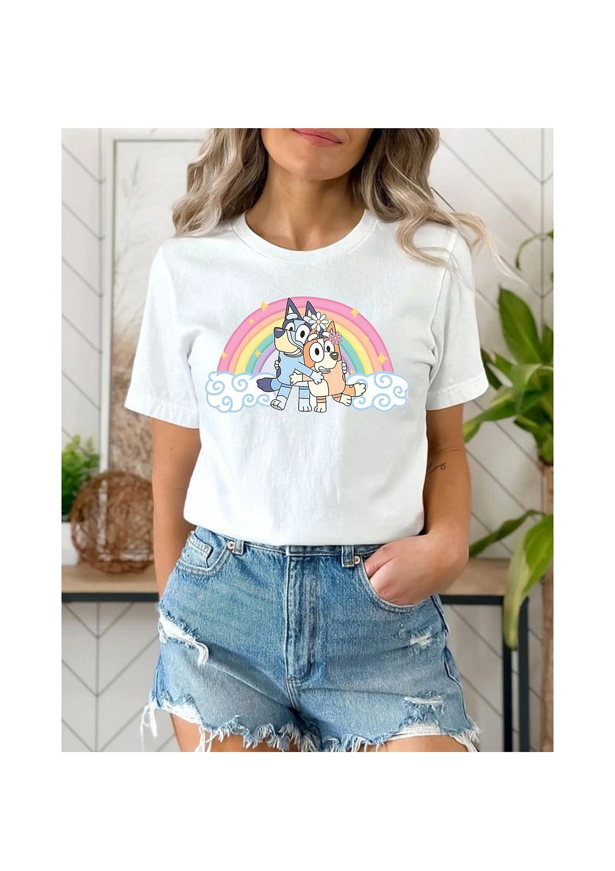 Bluey Rainbow Png, Bluey Friends Png, Bluey T-shirt designs, Bluey ...
