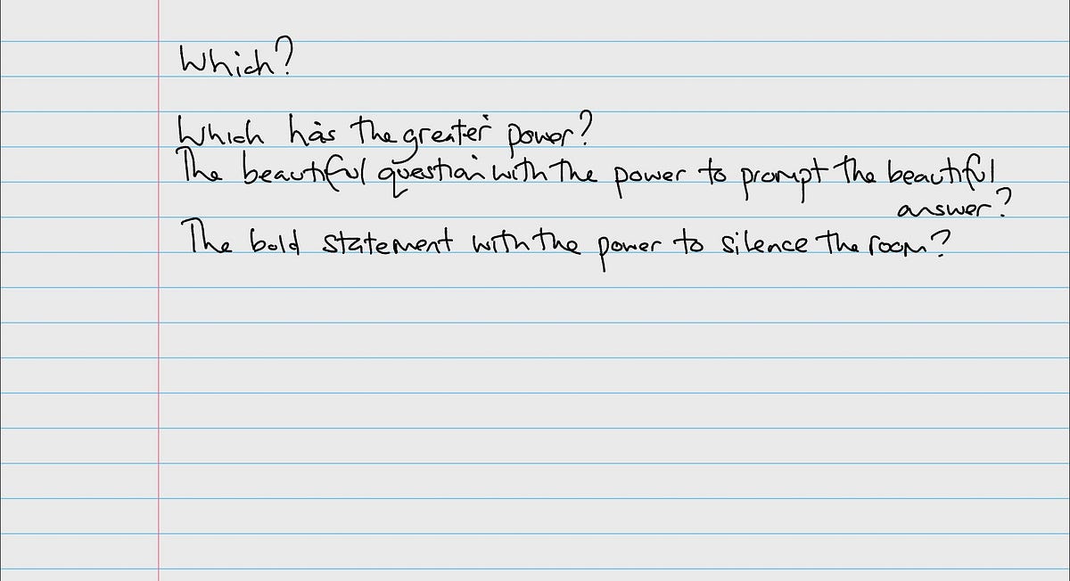 I believe that we all know the answer? - Tim Manning - Medium
