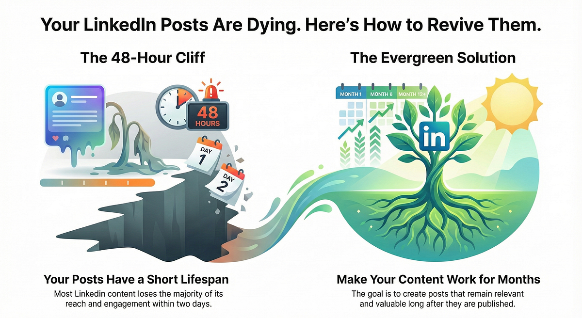 Your LinkedIn posts are dying in 48 hours, here’s how to make them work ...
