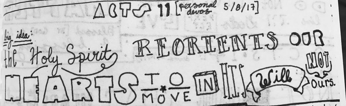 Sketchbook Devotional — Acts 11. Reorientation | by Matthew Doering | Medium