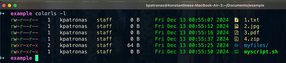 Linux: Add File Icons to Your ls Command with colorls | by Konstantinos Patronas | Medium