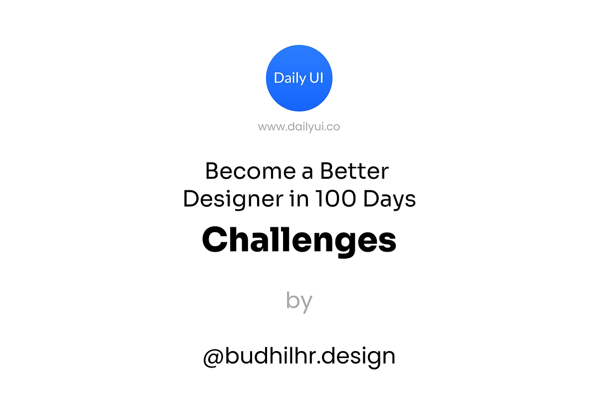 Daily UI 100 Days Challenges: #001–#010 | by Budhi Luhoer | Medium