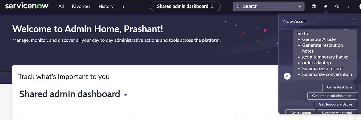 Now Assist Panel in ServiceNow - Prashant Kumar LearnIT - Medium