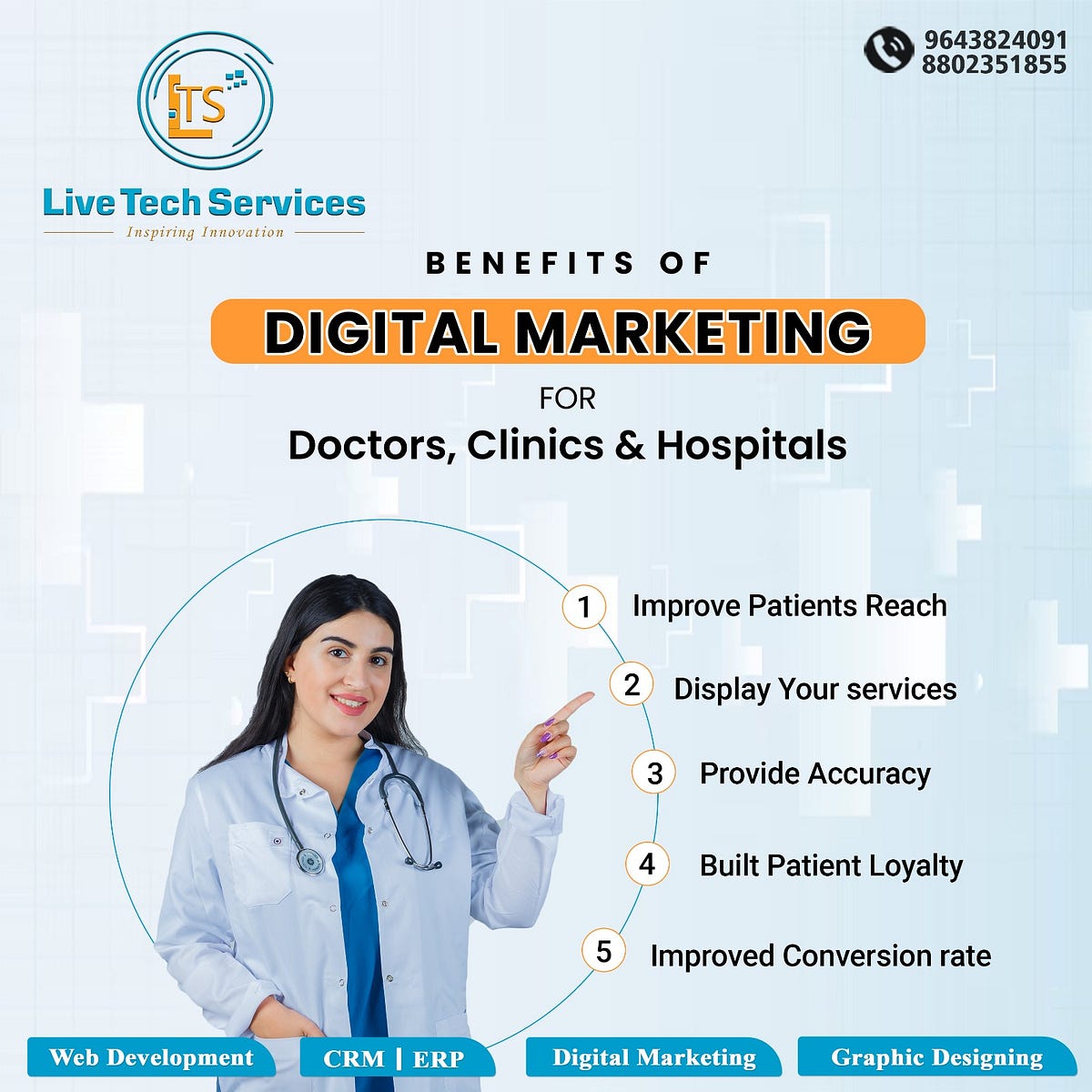Benefits of Digital Marketing for Doctors, Clinics & Hospitals:- - Live Tech Services - Medium