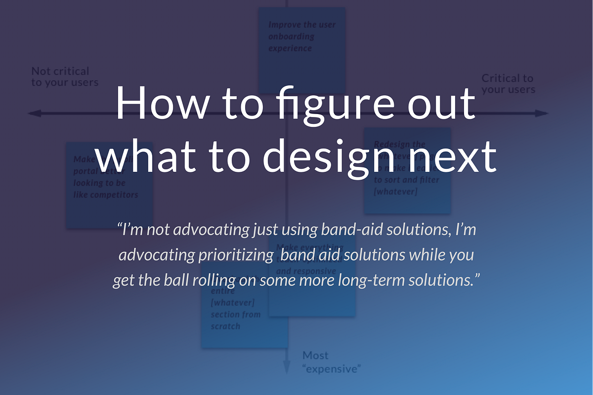 How to Figure Out What to Design Next | by Laura Upham | Medium