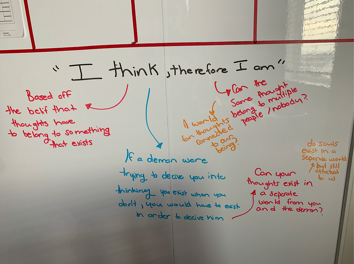 Do we truly exist?. Why I disagree with “I think, therefore… | by Nyla Pirani | Medium