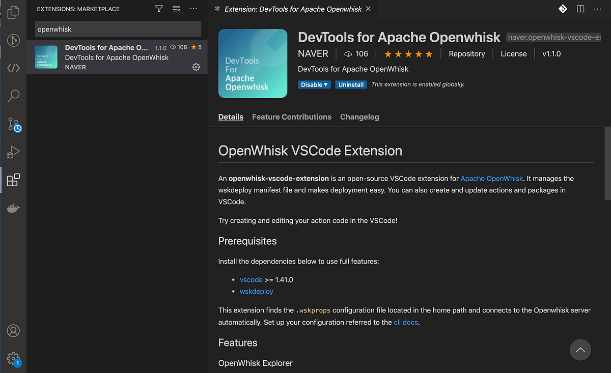 Introducing VSCode IDE extension for Apache OpenWhisk | by Seonghyun Oh | Apache OpenWhisk | Medium