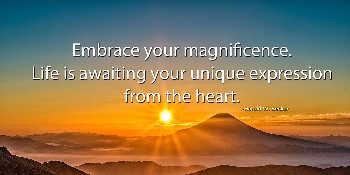 Embracing Your Magnificence. Each of us is such an amazing… | by Harold ...