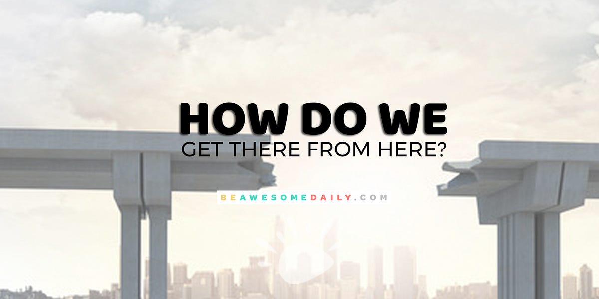How do we Get There from Here?. We are what we consistently think — and ...