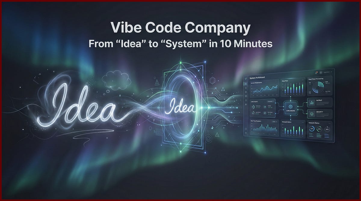 Vibe Code Company — From Idea to System in Minutes | by Eric Schultz ...