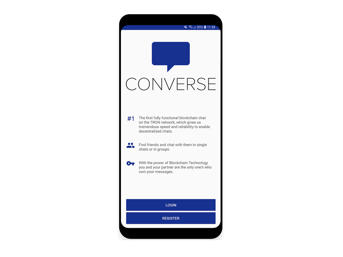 Converse - The first decentralized mobile Chat App by Tron Society | by ...