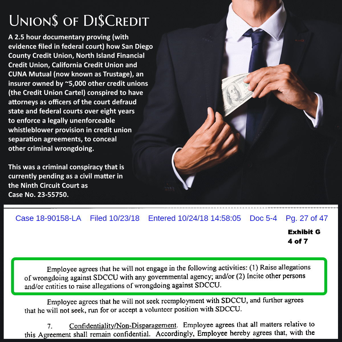 The 2.5 hour documentary linked below titled, Unions of DisCredit, is ...