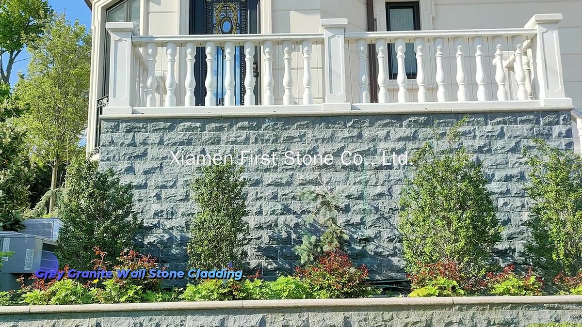 Grey Granite Wall Stones Cladding for Exterior Wall Construction ...