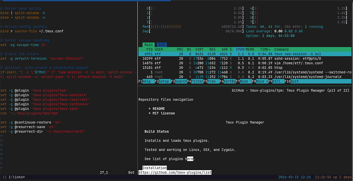 The Ultimate tmux Setup for Remote Development Over SSH | by Illya ...