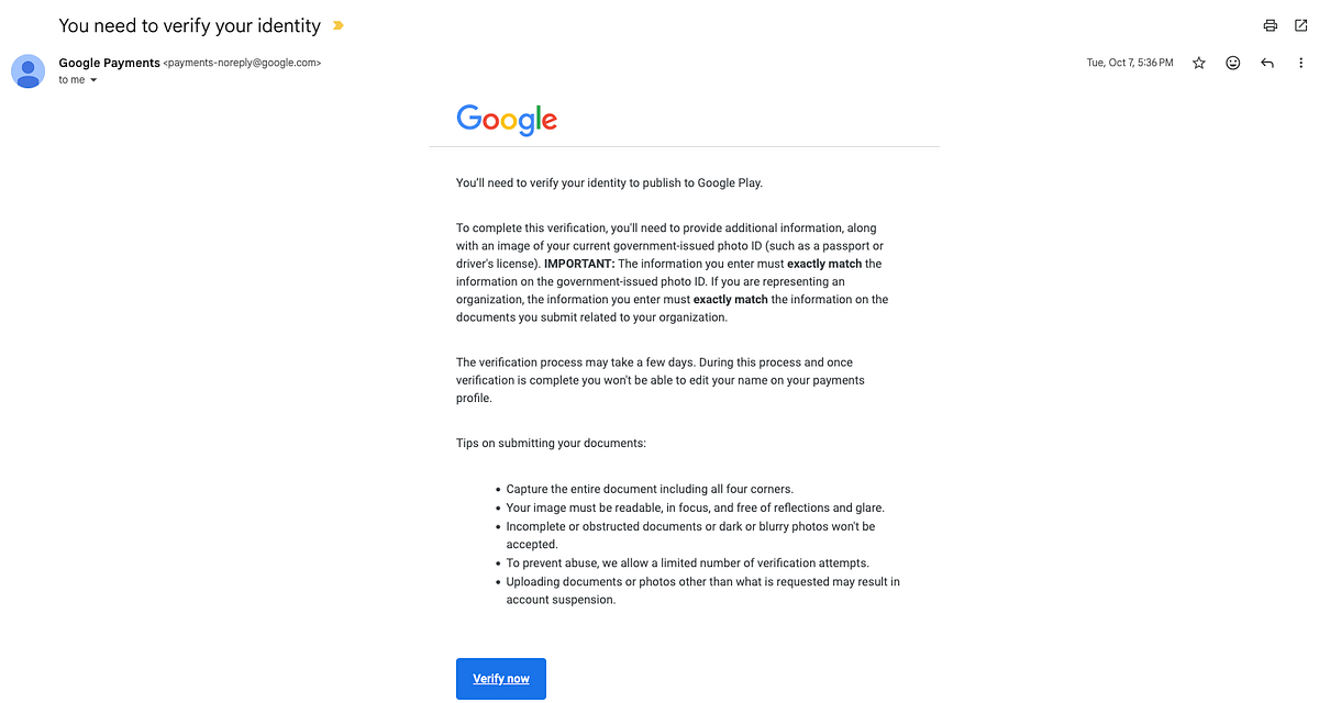 The Fix: Solving the “Address Verification Failed” Error in Google Play ...