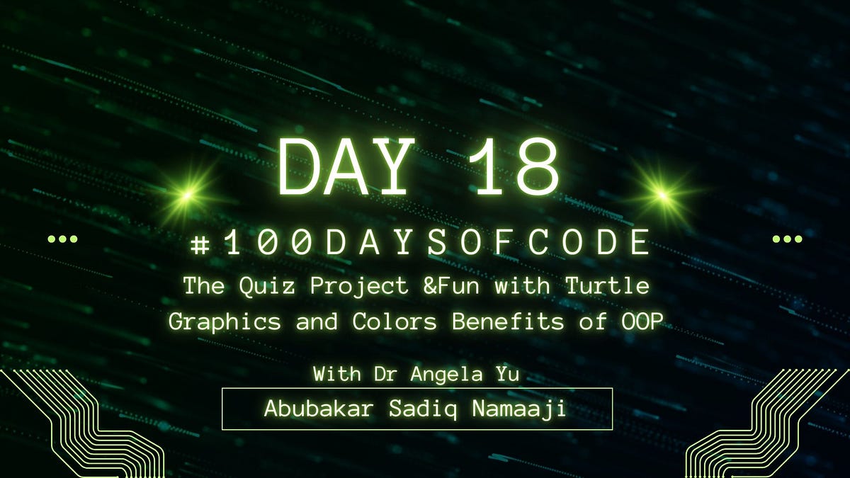 Day 18 of 100 Days of Code — Fun with Turtle Graphics and Colors | by ...