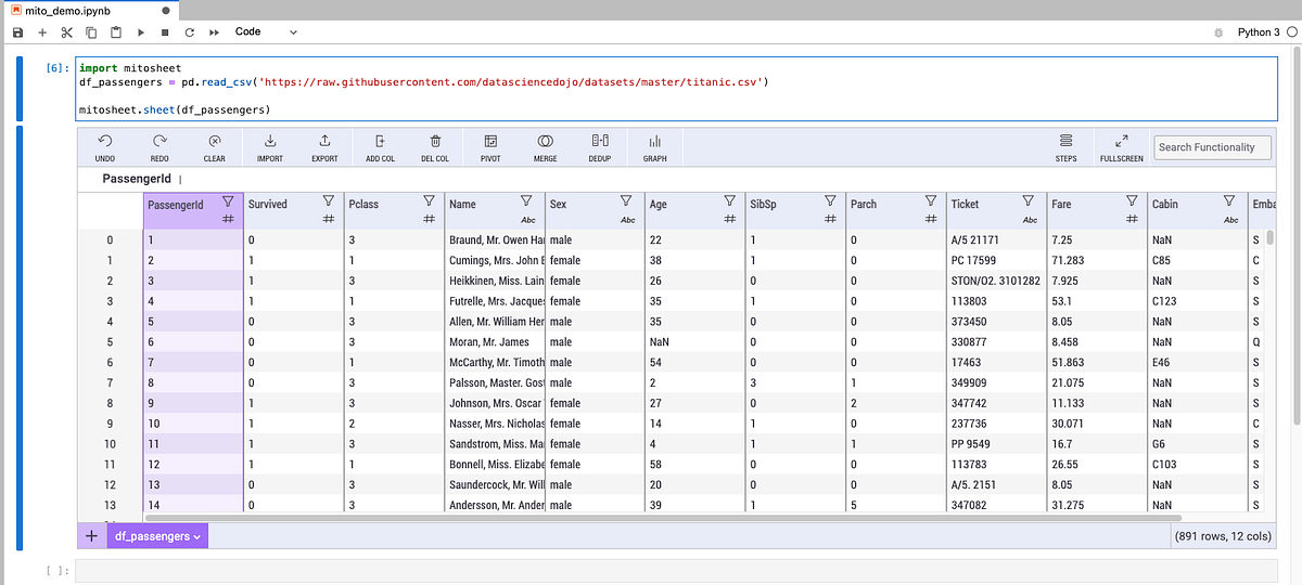 Mito: Python meets Spreadsheets. A Python library for faster, easier… | by Bahadırhan Filiz | Medium