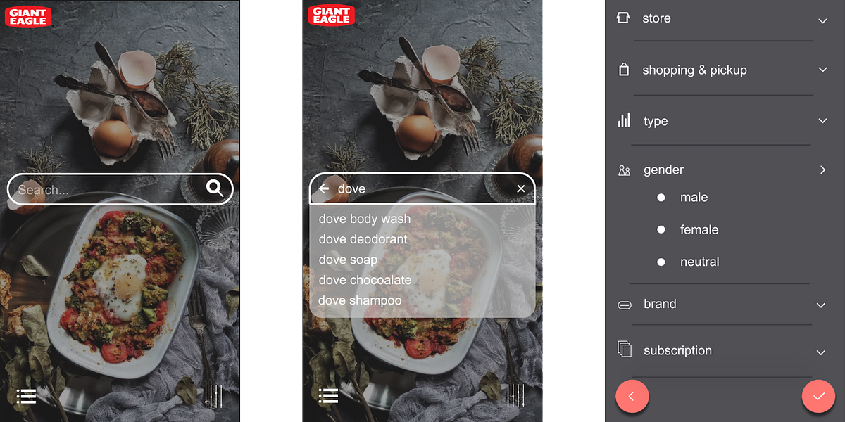 Giant Eagle Searching System — Mobile App Design | by Yirui Zhu | Medium