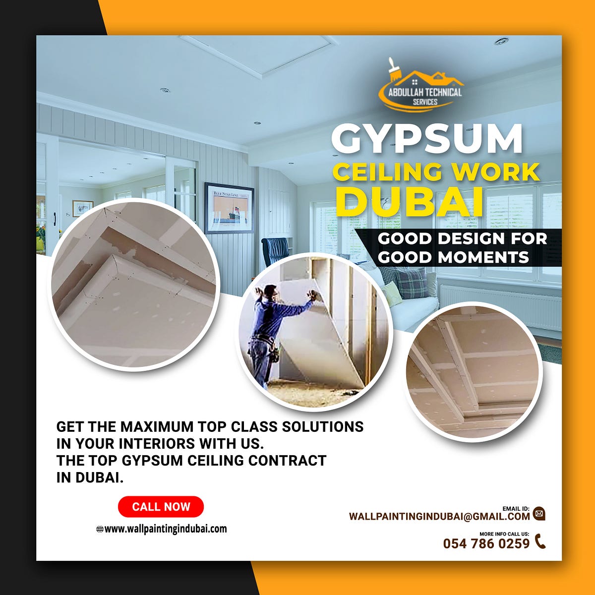 Gypsum work in Dubai| Gypsum work | Wallpaintingindubai ...