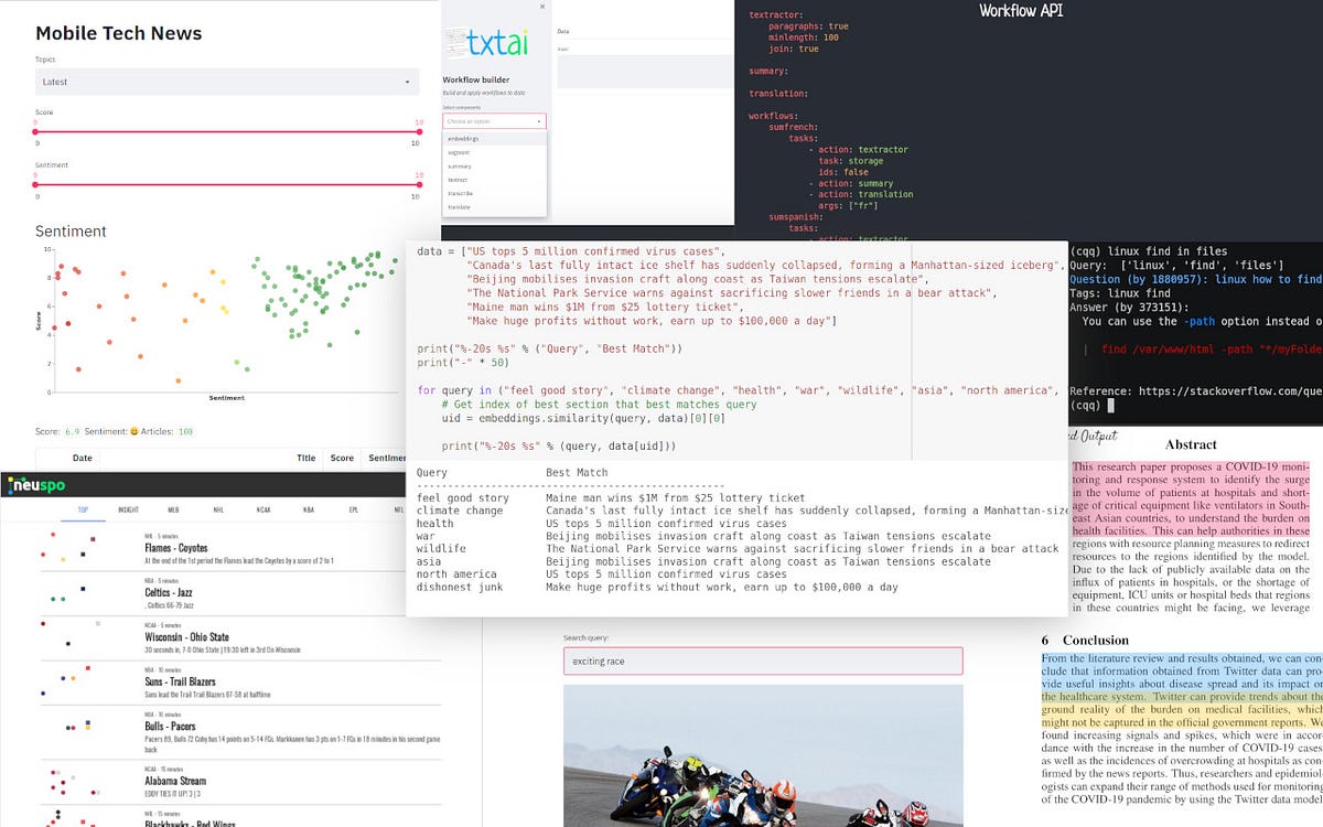 What’s New in txtai 4.0. Semantic search with SQL, content… | by David Mezzetti | NeuML | Medium