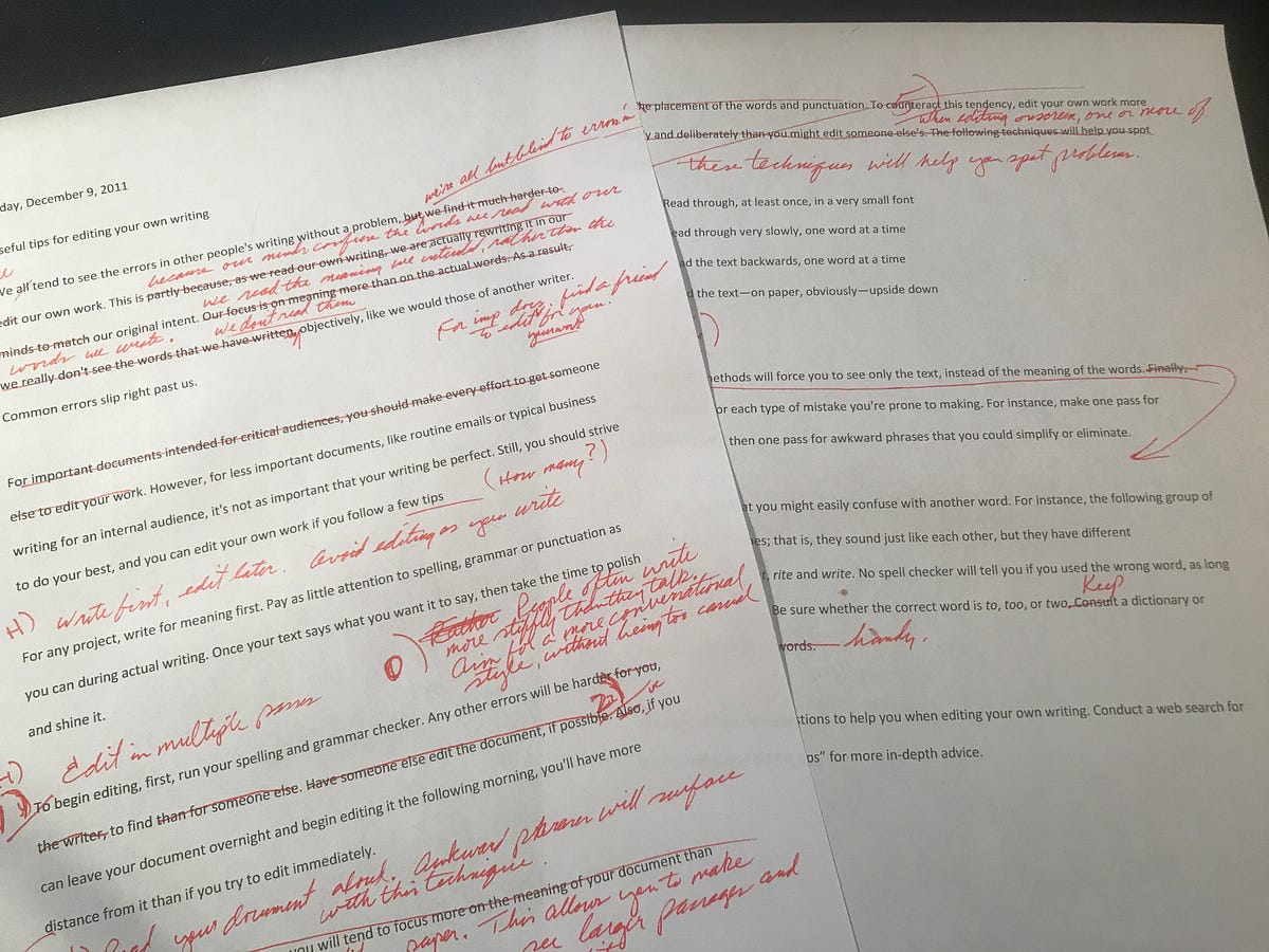 8 Useful Tips for Editing Your Own Writing | by John Allred | Medium