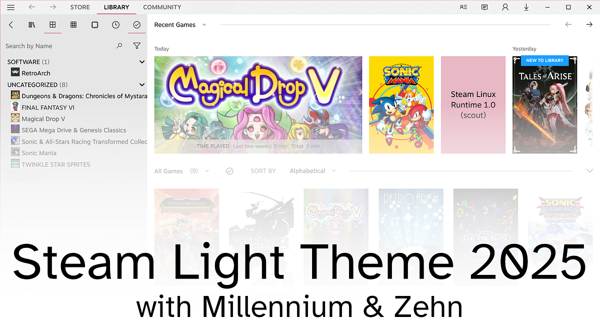 Steam Light Theme Revival With Millennium And Zehn | by Jonathan ...